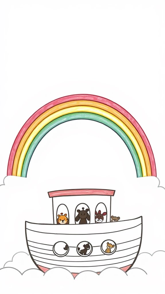 12 Creative Rainbow Drawing Ideas Inspired by Noah's Ark - Christ Hold Fast